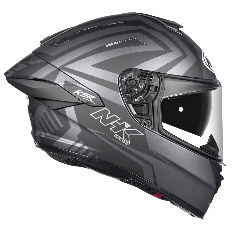 K5R IRIDIUM BLACK PEARL GREY MATT – NHK Helmets