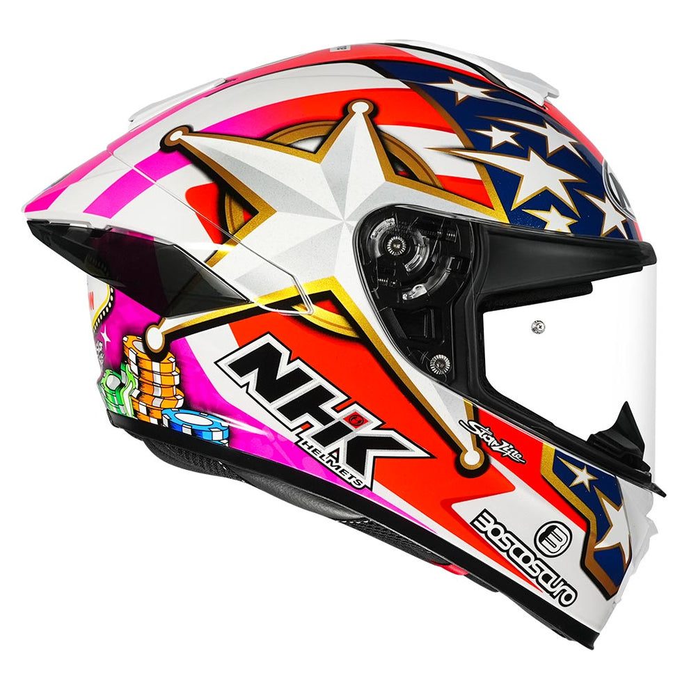 K5R ALONSO WHITE #7 GLOSSY – NHK Helmets