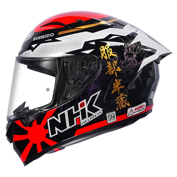 GP R TECH STREET MIHA #1 BLACK RED GLOSSY – NHK Helmets