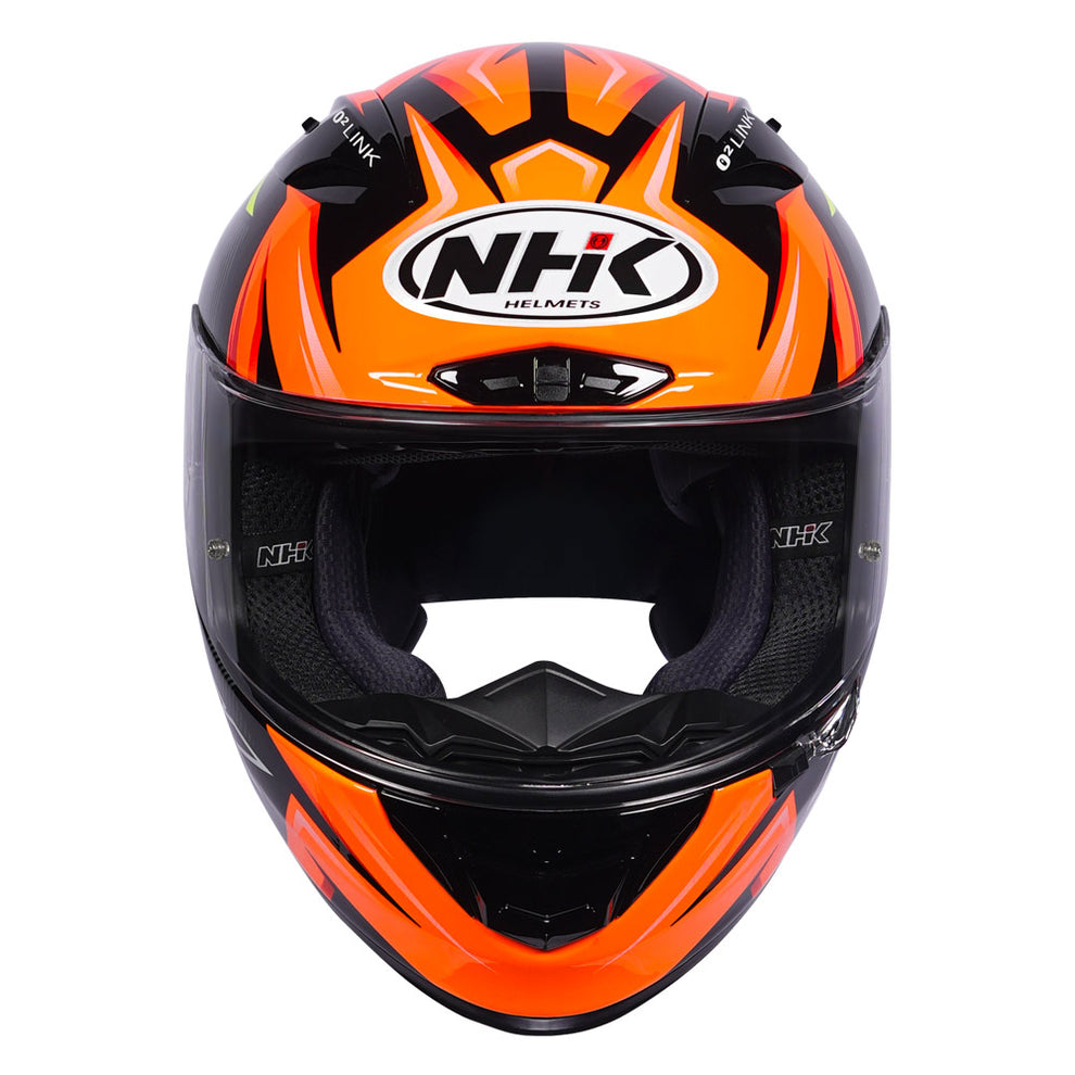 GP R TECH STREET NMS BLACK ORANGE GLOSSY – NHK Helmets