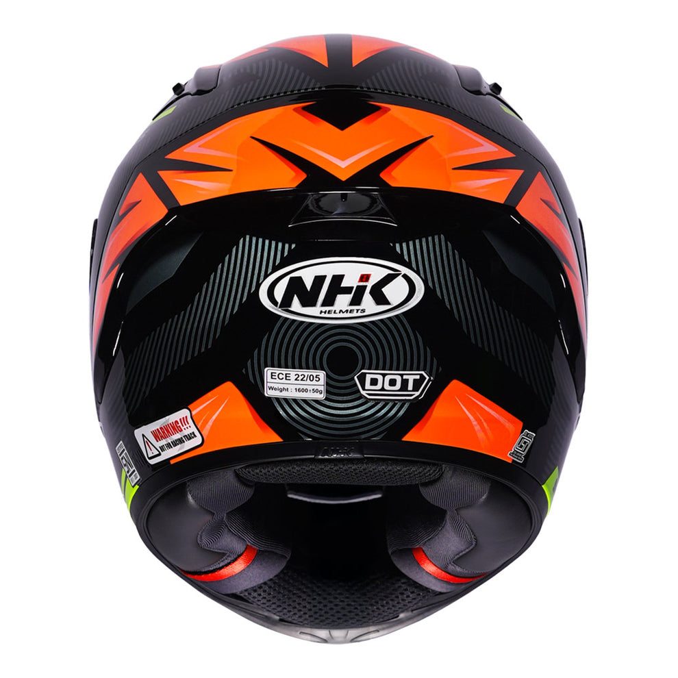 GP R TECH STREET NMS BLACK ORANGE GLOSSY – NHK Helmets